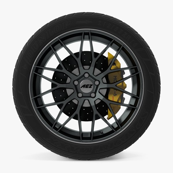 Crest dark disk car wheel 3D model - TurboSquid 1151368