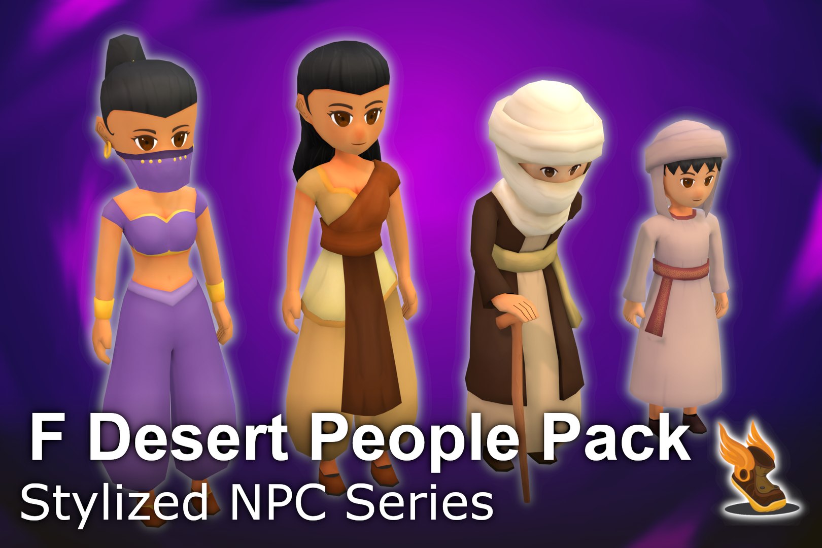 Stylized NPC - F Desert People Pack 3D - TurboSquid 2131325