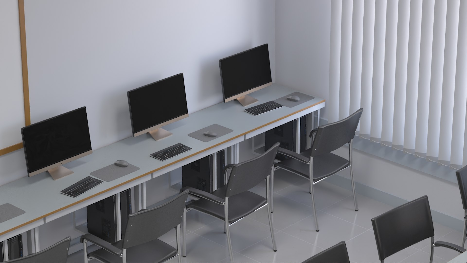 Computer Laboratory Classroom 3D Model - TurboSquid 2391895
