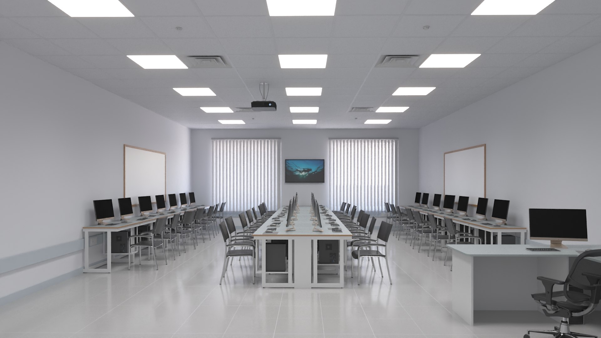 Computer Laboratory Classroom 3D Model - TurboSquid 2391895