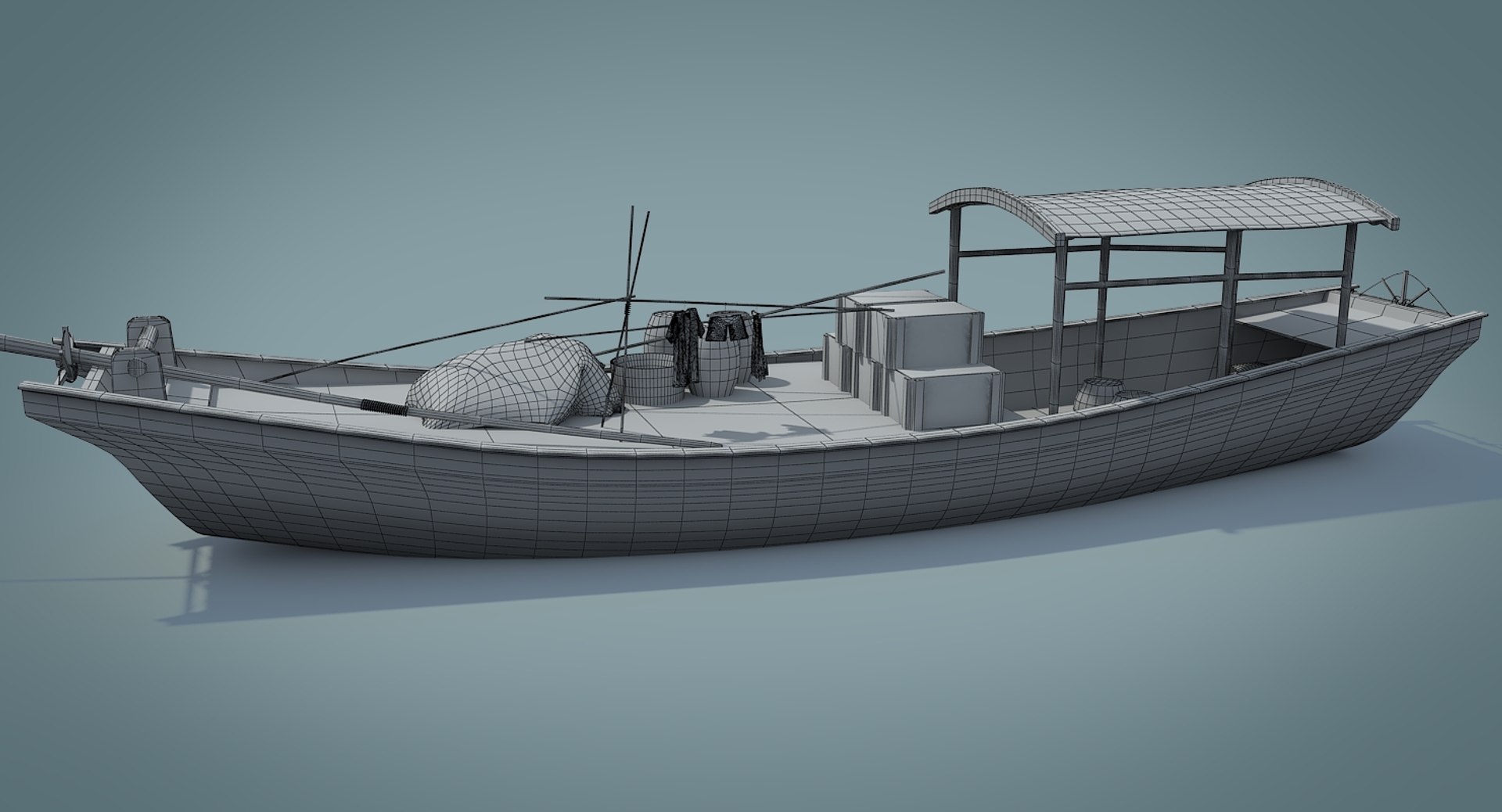 3d chinese boat 4 model