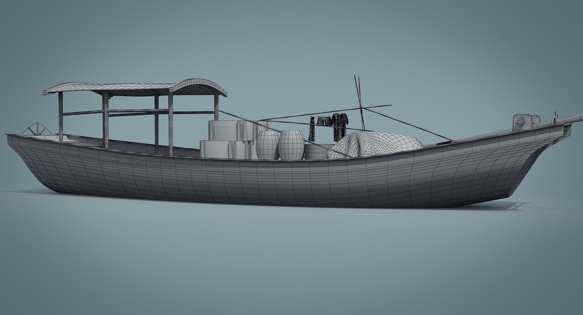 3d chinese boat 4 model