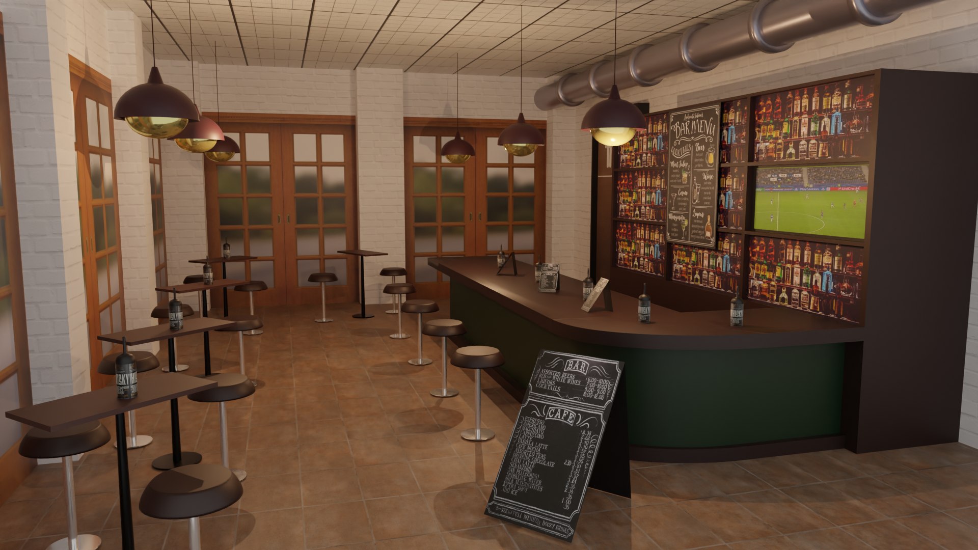 Bar Cafe Restaurant Pub 3D model - TurboSquid 2132067