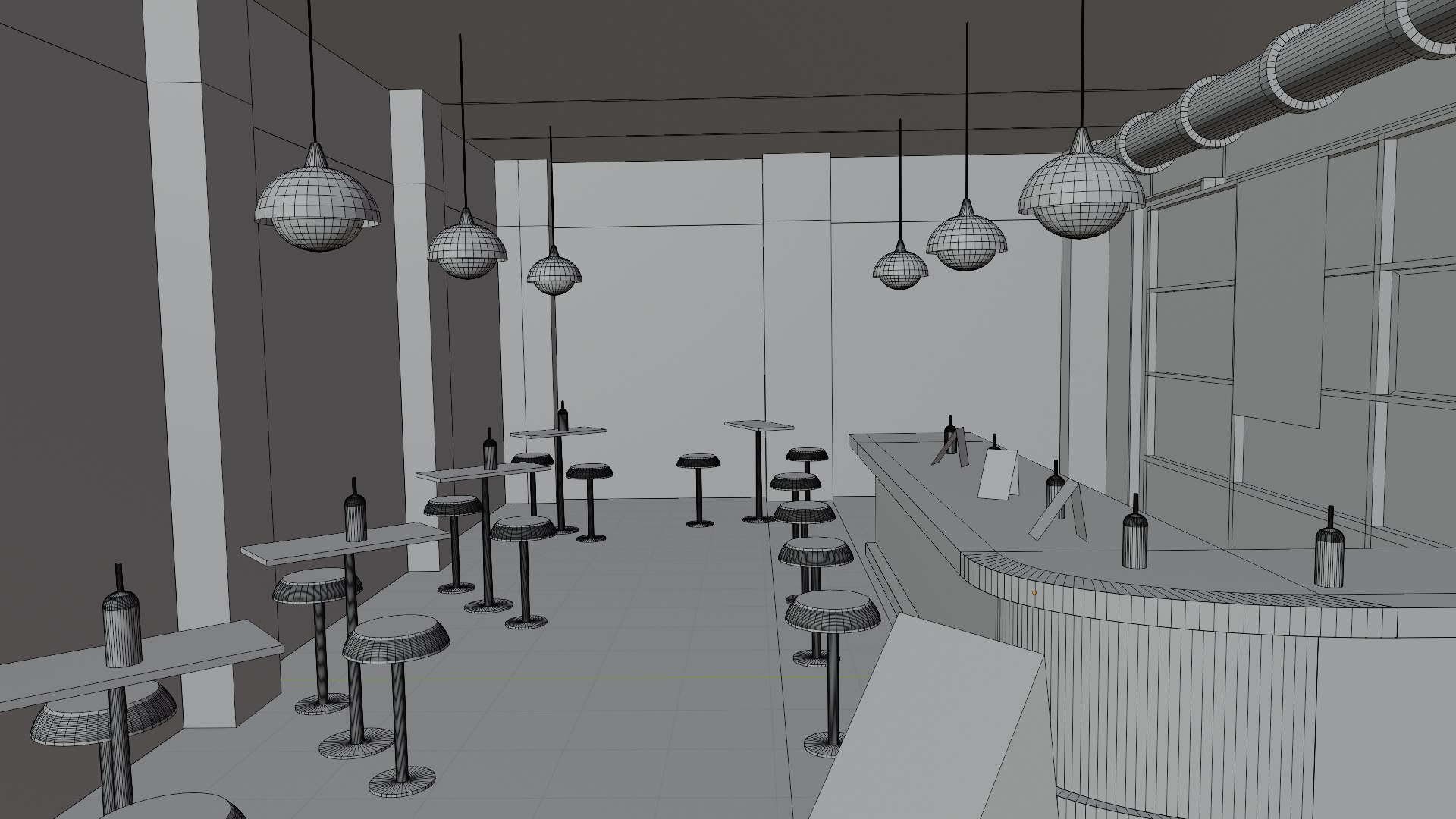 Bar Cafe Restaurant Pub 3D model - TurboSquid 2132067