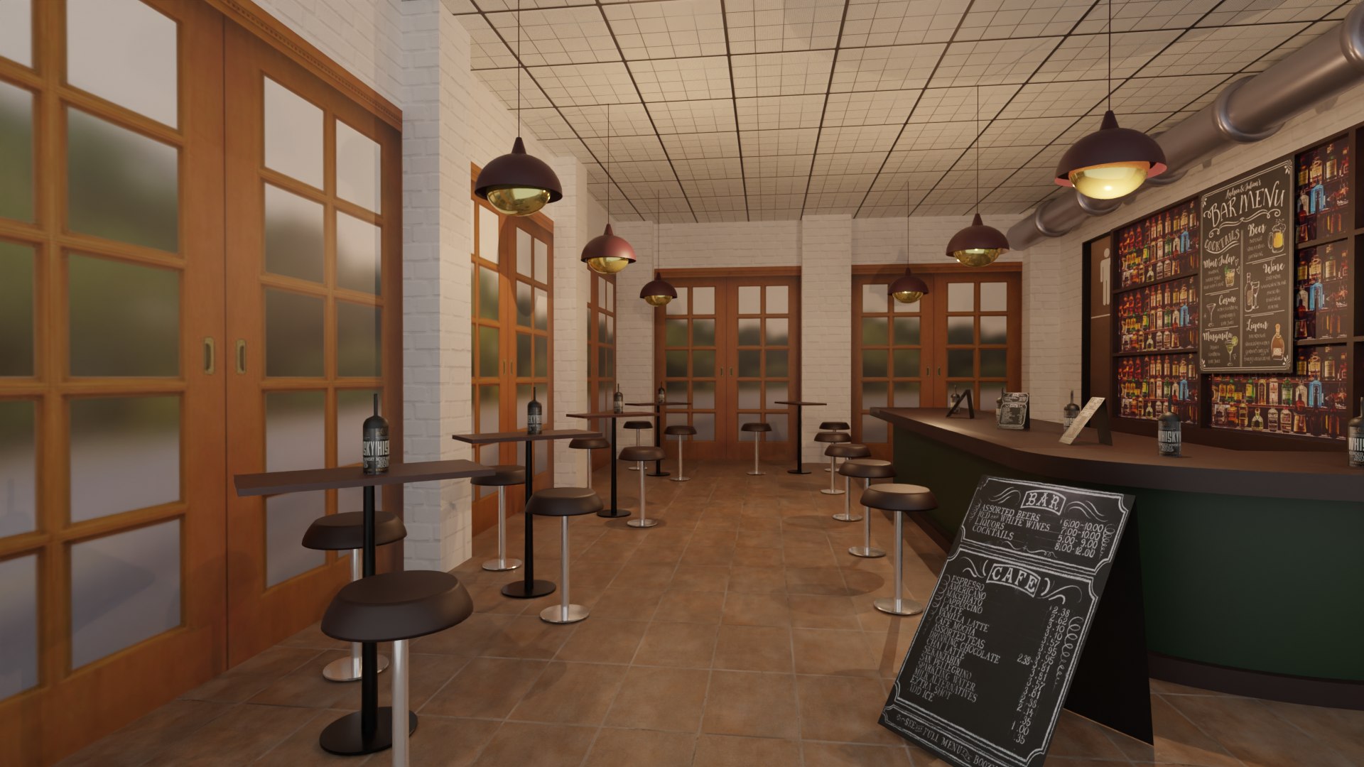 Bar Cafe Restaurant Pub 3D model - TurboSquid 2132067