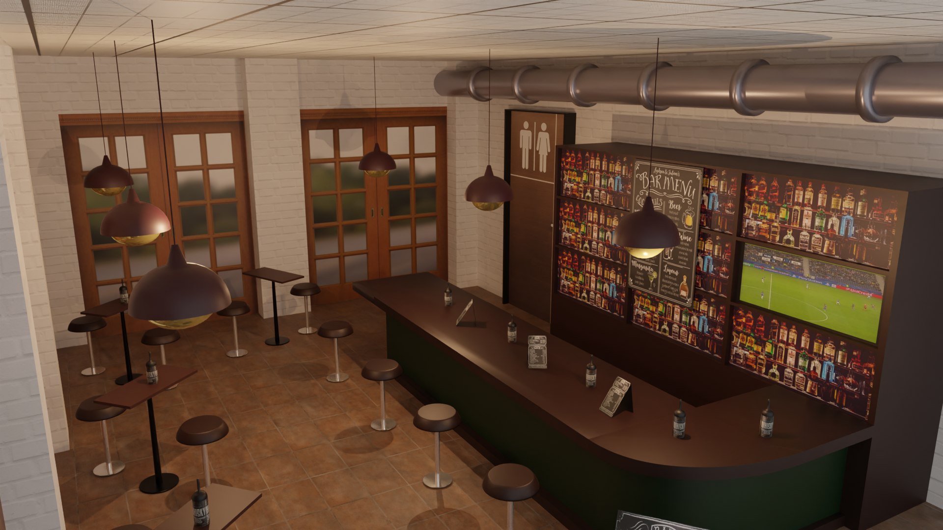 Bar Cafe Restaurant Pub 3D model - TurboSquid 2132067