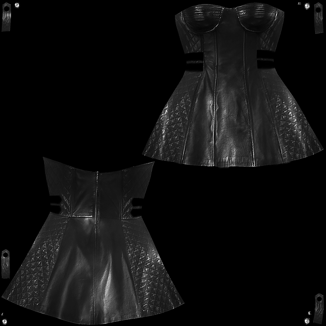 Leather Bustier Dress 3D model - TurboSquid 1756070