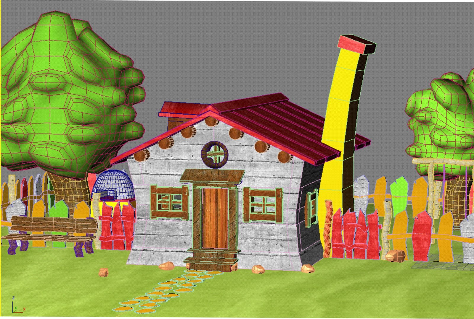 Cartoon House Toon 3d Model