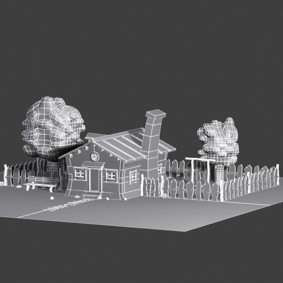 Cartoon House Toon 3d Model