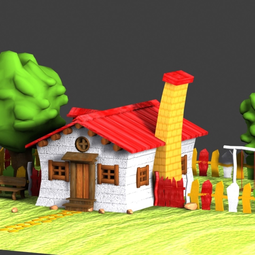 Cartoon House Toon 3d Model