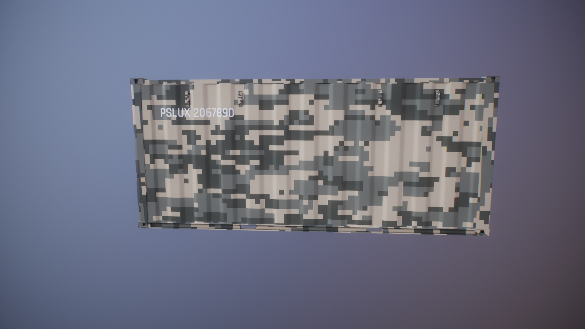 Military Intermodal Shipping Container 20-foot-long 3D Model ...