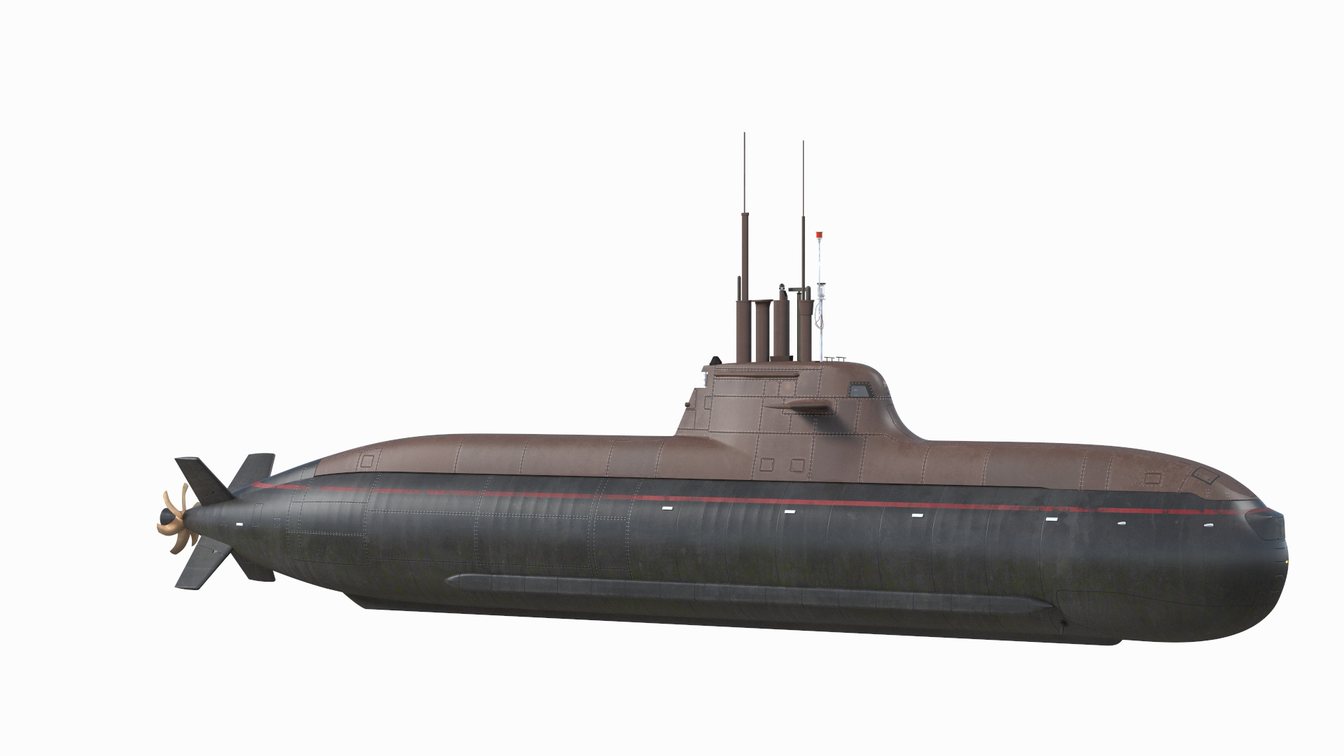 3D Model Submarine HDW Class 212A Dry Rigged - TurboSquid 2073172