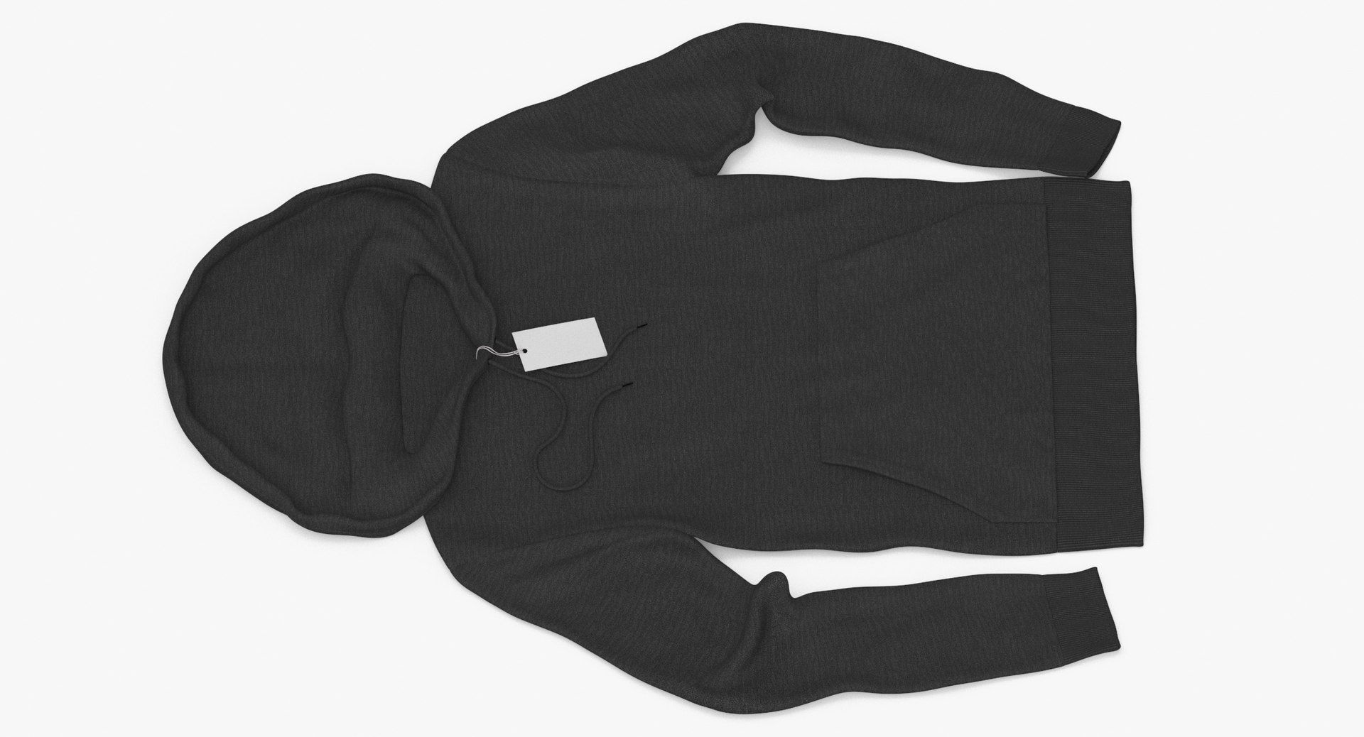 Male Standard Hoodie Laying With Tag 50 Colors Pack 3D Model ...