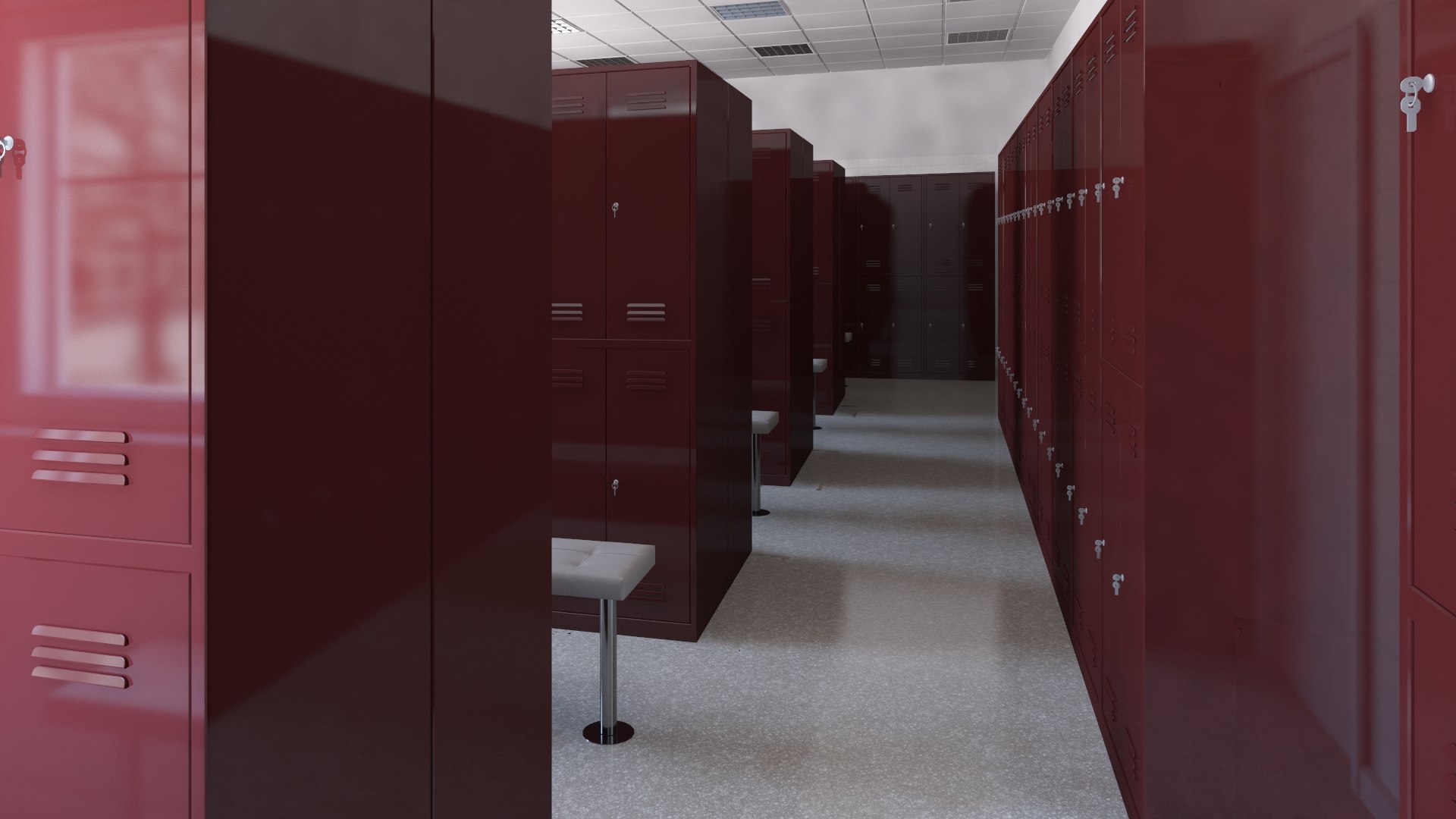 Locker Room 2 Model - TurboSquid 2014472