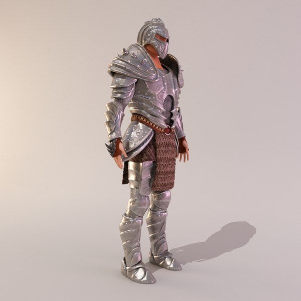 knight warrior gauntlet 3d model