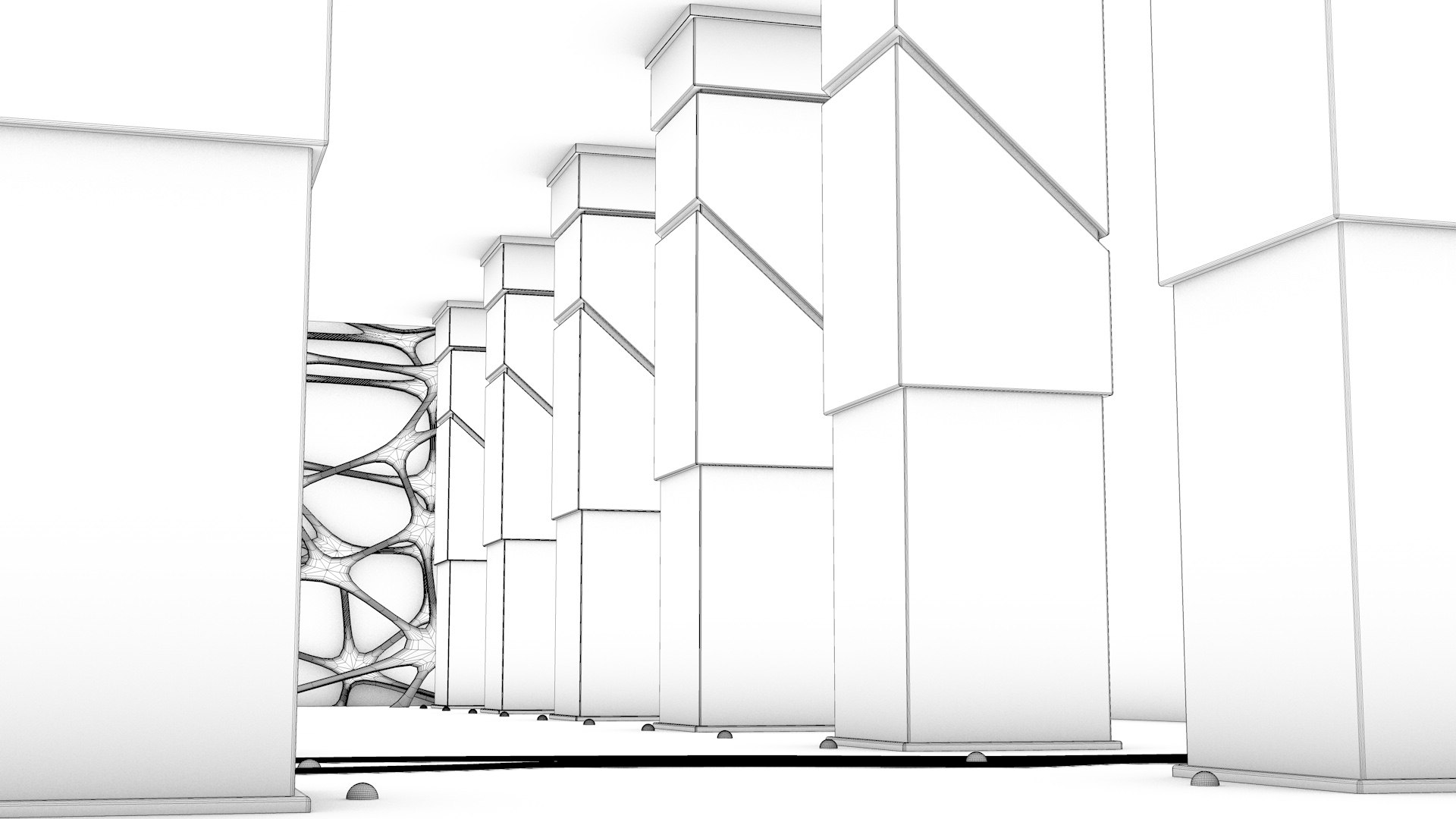 3D Minimalist Epic Temple Background Environment - TurboSquid 2040502