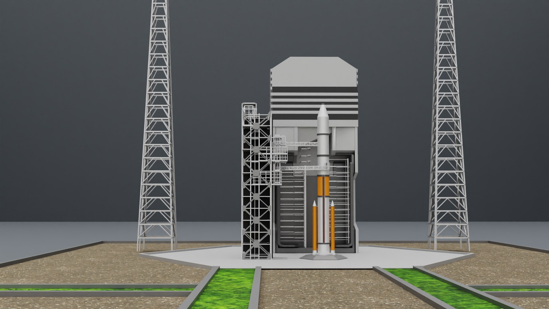 3D Space Center Launch Complex Model - TurboSquid 1924012