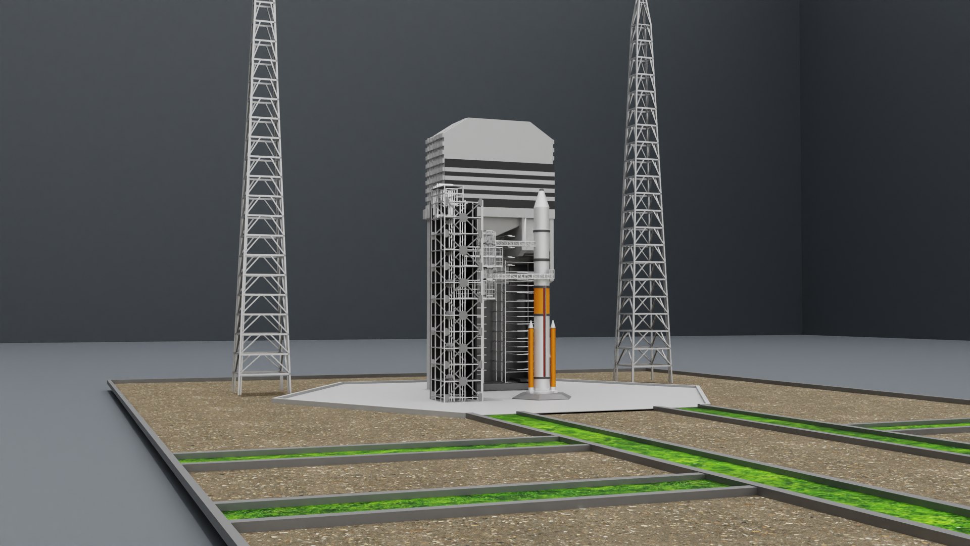 3D Space Center Launch Complex Model - TurboSquid 1924012
