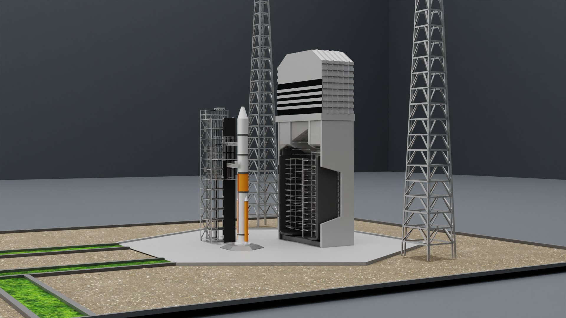 3D Space Center Launch Complex Model - TurboSquid 1924012