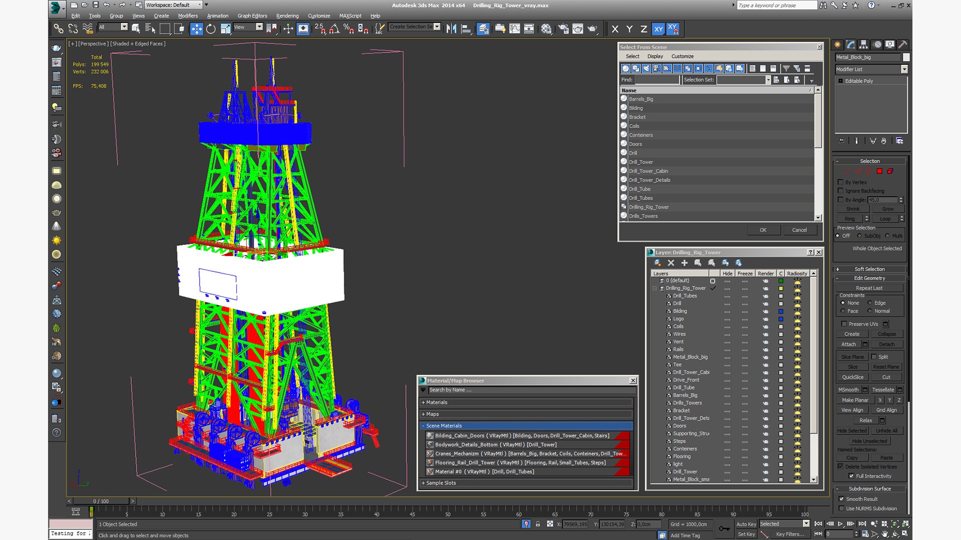 3D drilling rig tower - TurboSquid 1577133
