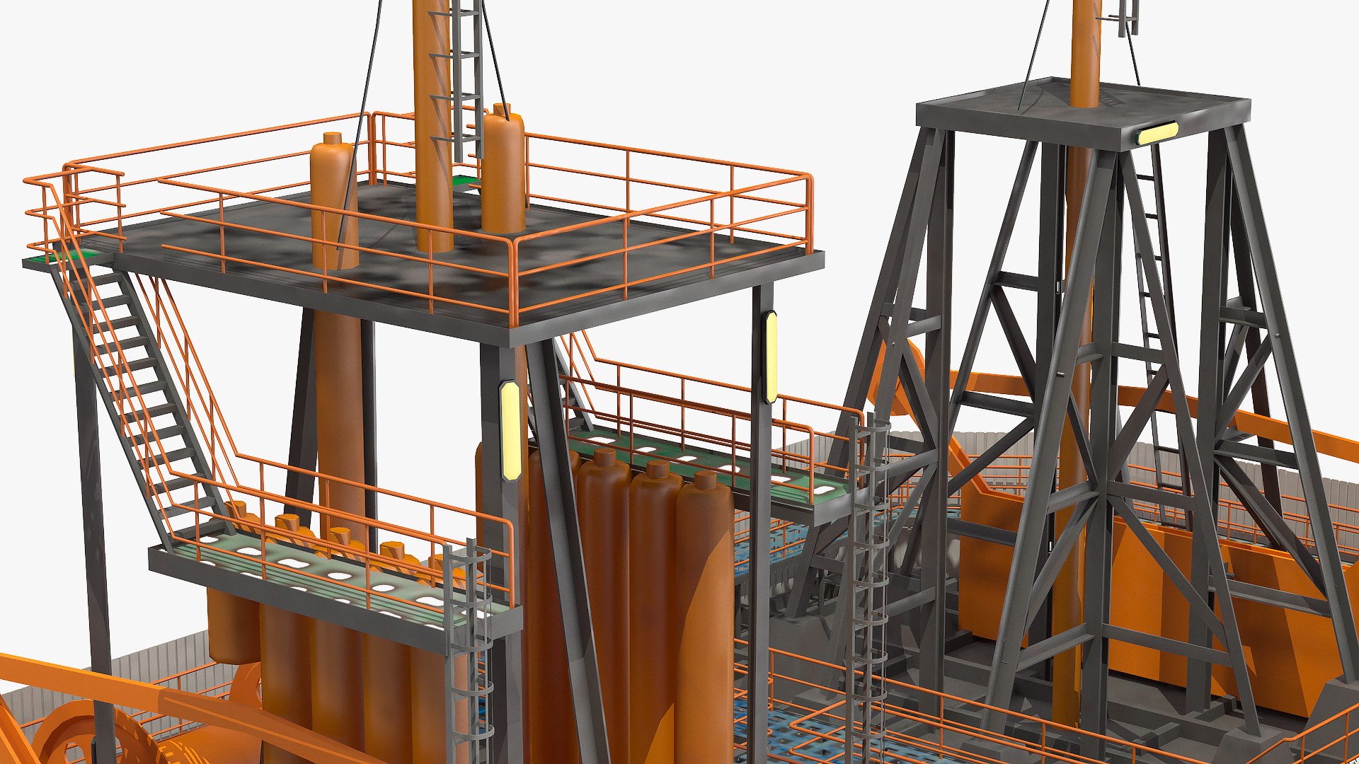 3D drilling rig tower - TurboSquid 1577133