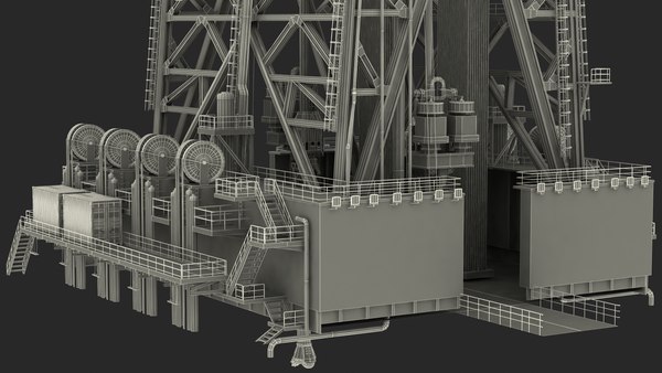 3D drilling rig tower - TurboSquid 1577133