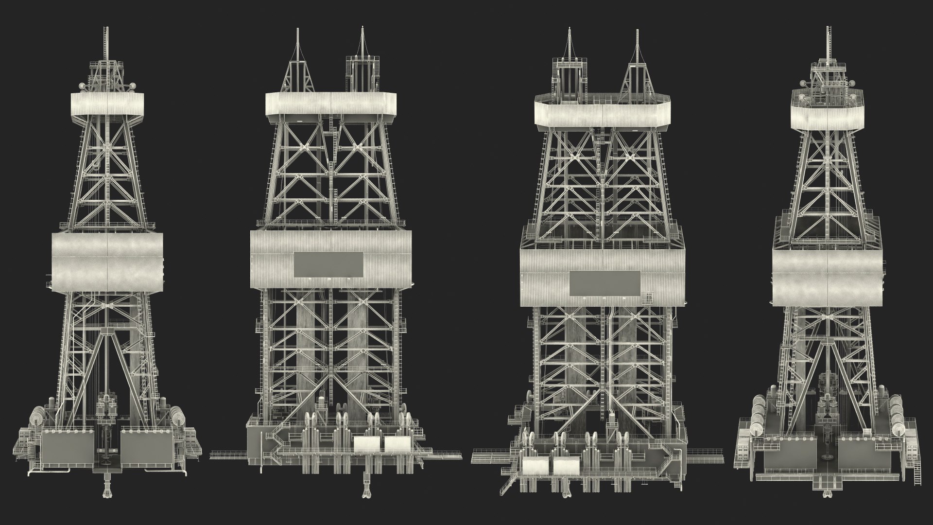 3D drilling rig tower - TurboSquid 1577133