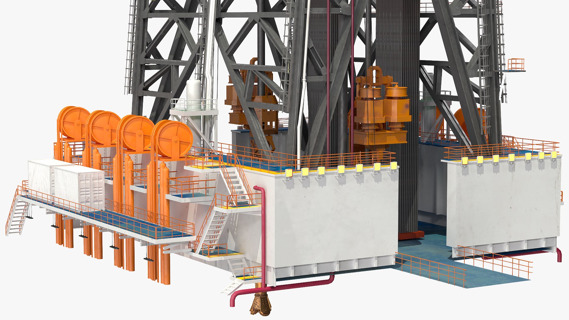 3D drilling rig tower - TurboSquid 1577133