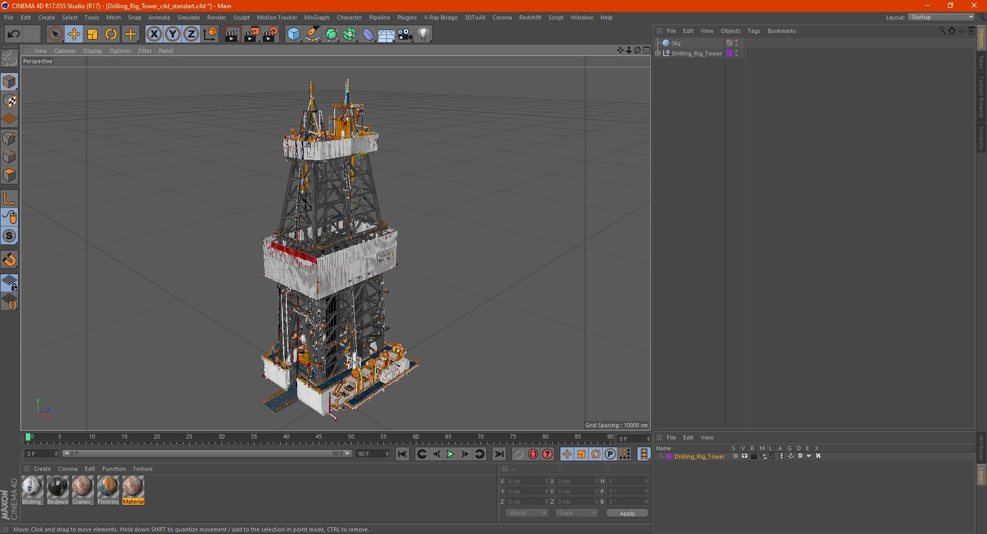 3D drilling rig tower - TurboSquid 1577133