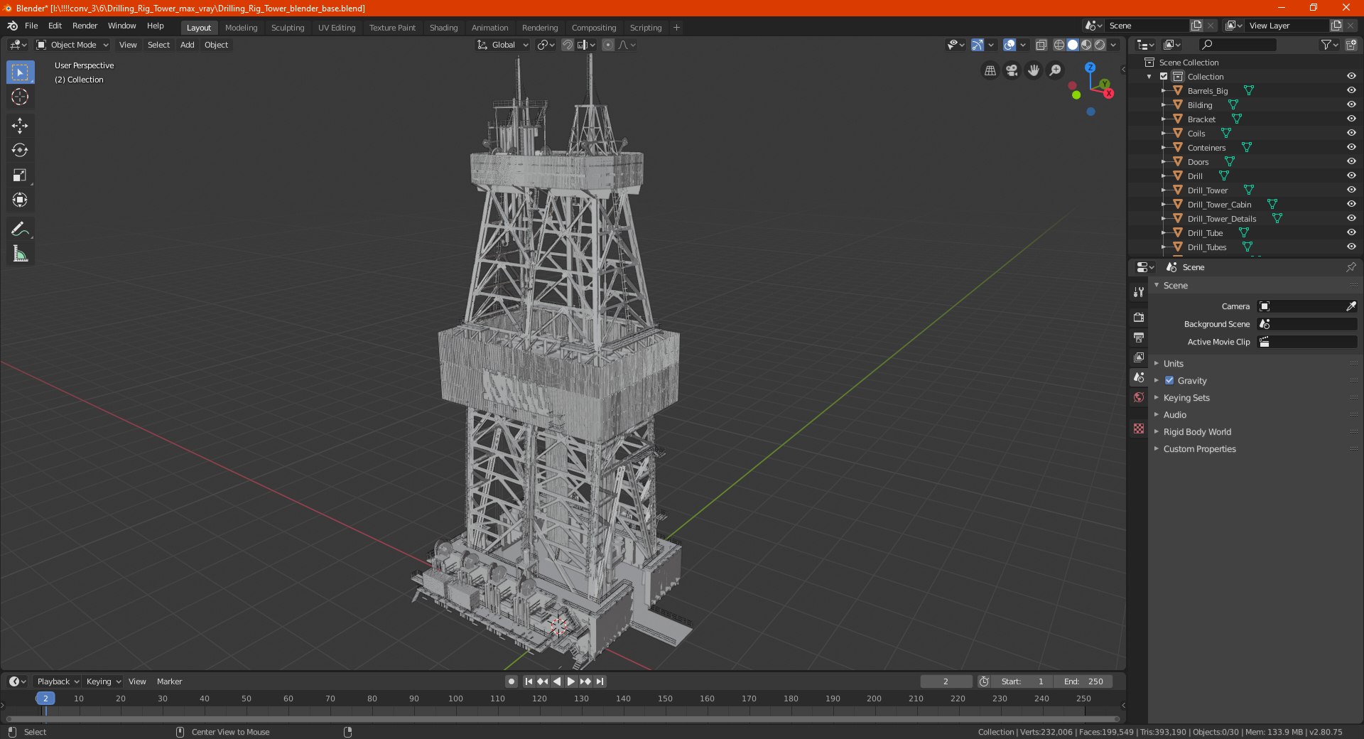 3D drilling rig tower - TurboSquid 1577133