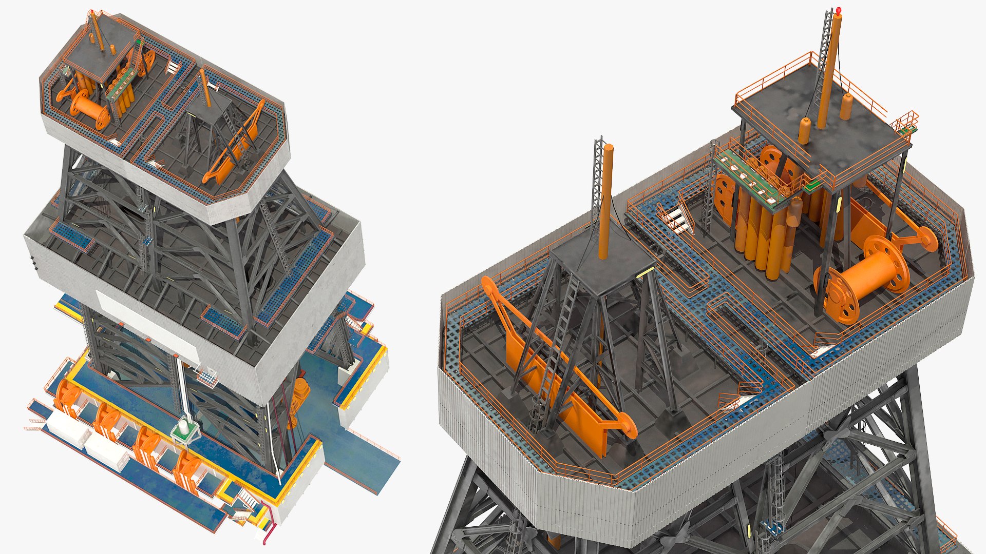 3D drilling rig tower - TurboSquid 1577133