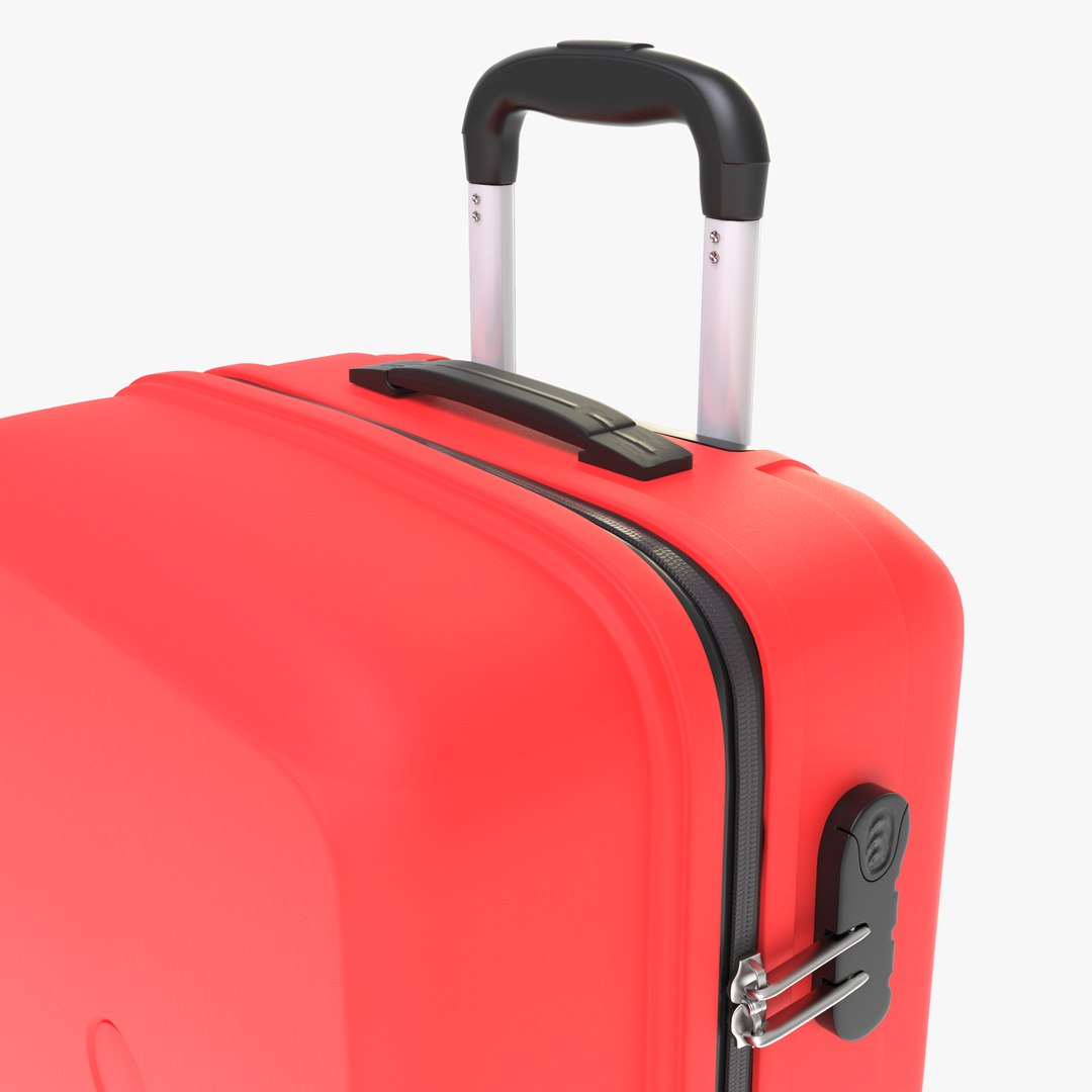 Travelling Red Suitcase model - TurboSquid 2049375