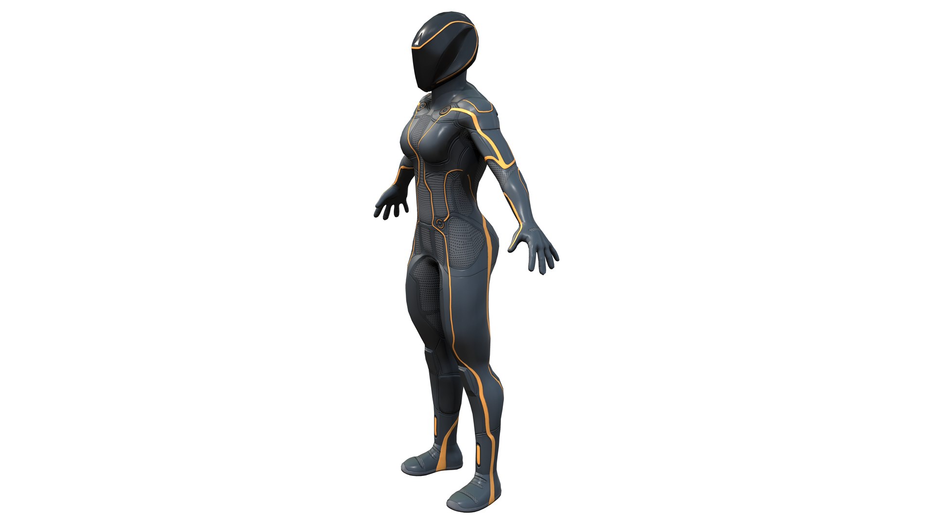 3D Ladies Light Suit Costume Model - TurboSquid 1883337