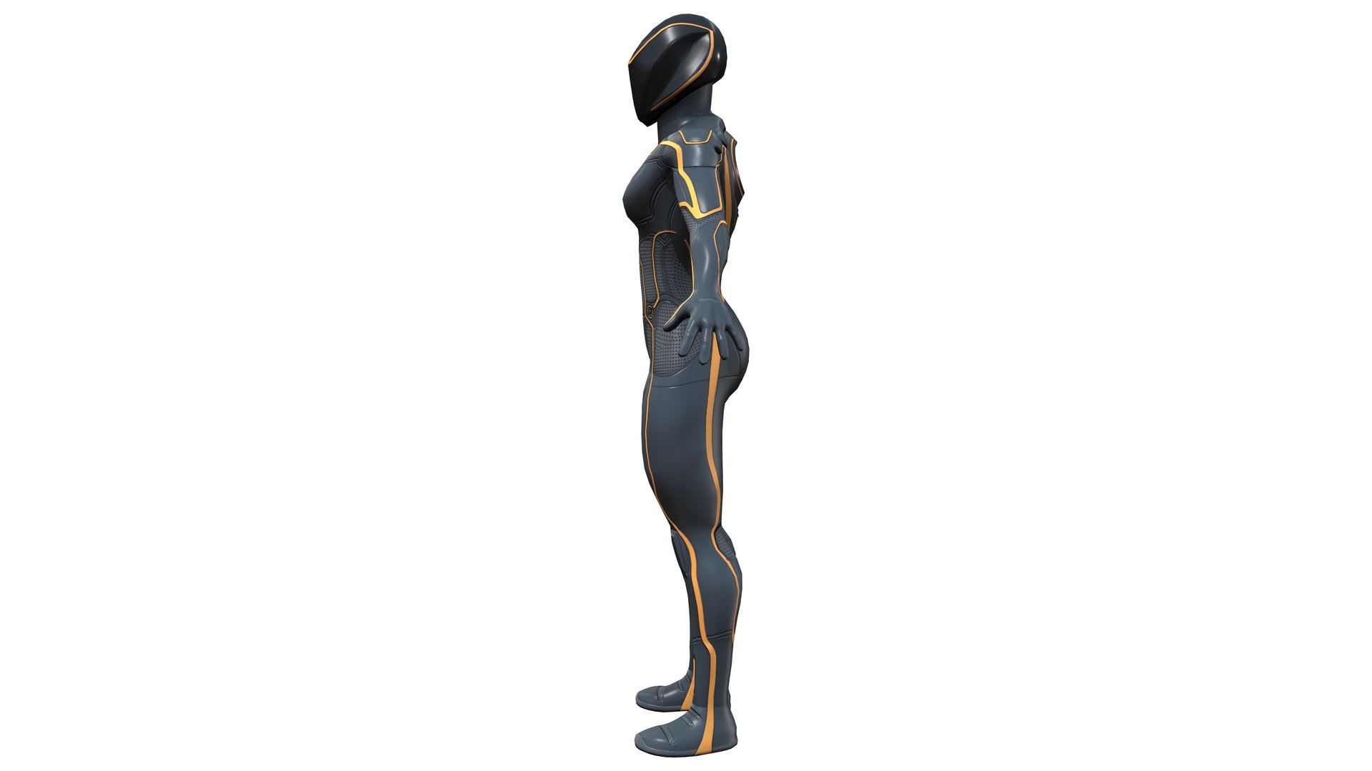 3D Ladies Light Suit Costume model - TurboSquid 1883337