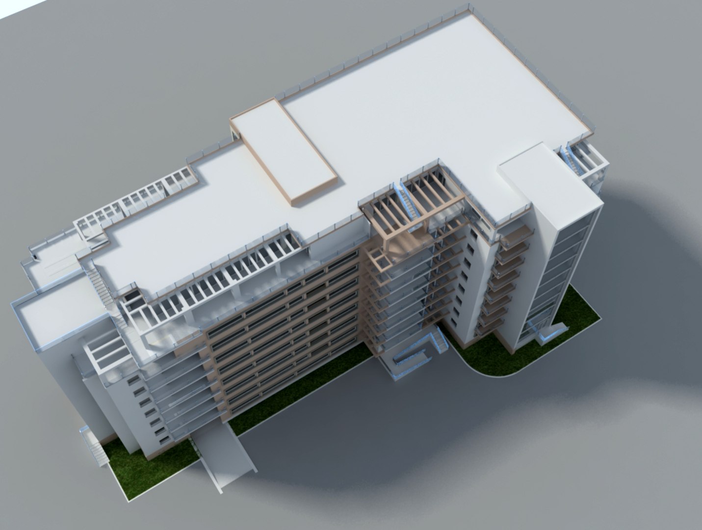 3d model residential building cityscape