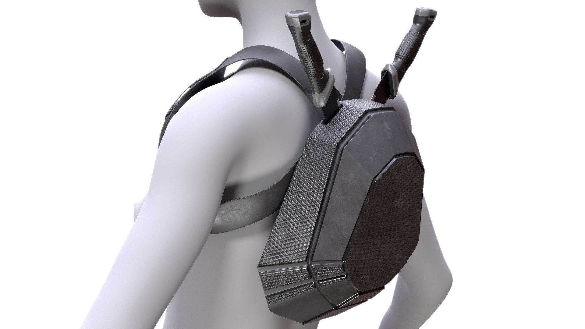 Backpack with Machete 3D model - TurboSquid 1939900
