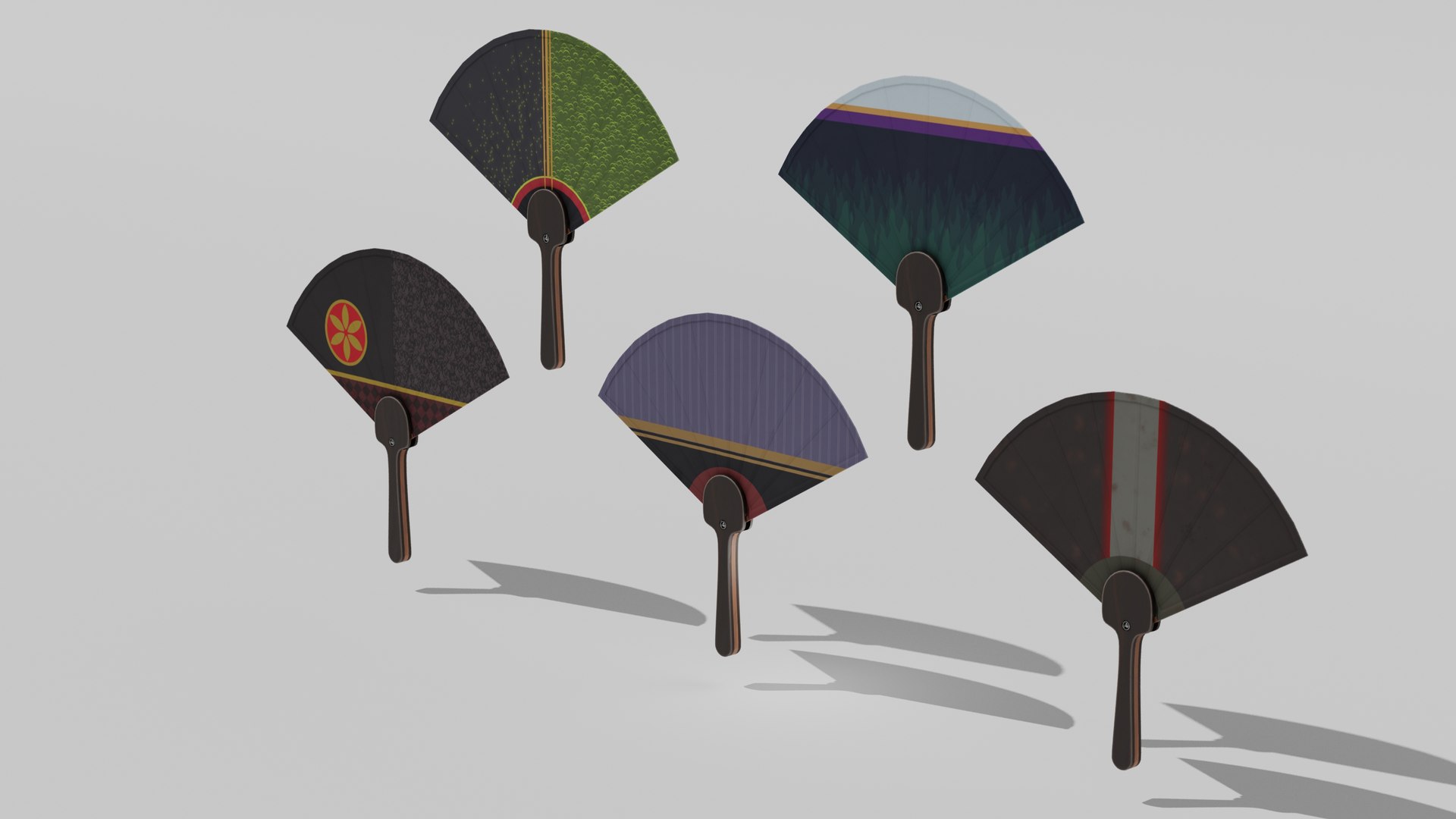 3D Japanese Furniture Kit - Hand Fan - TurboSquid 1953696