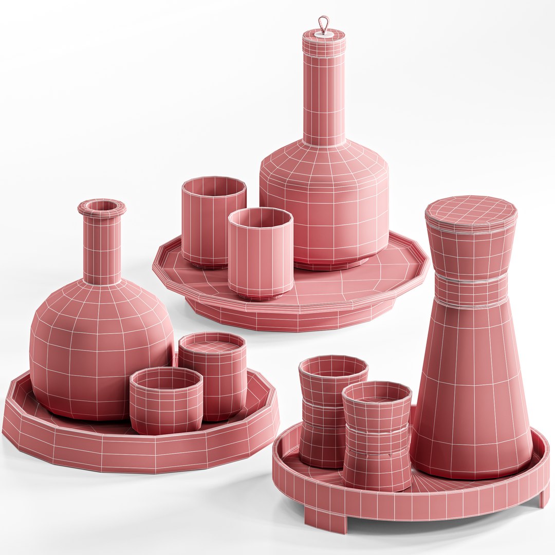 3D Dishes Tableware Set 10 Model - TurboSquid 2217330