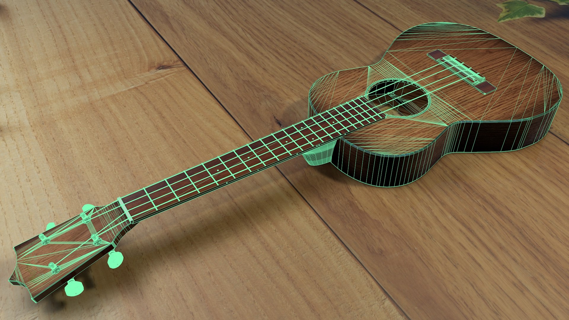 3d Ukulele Strings Model