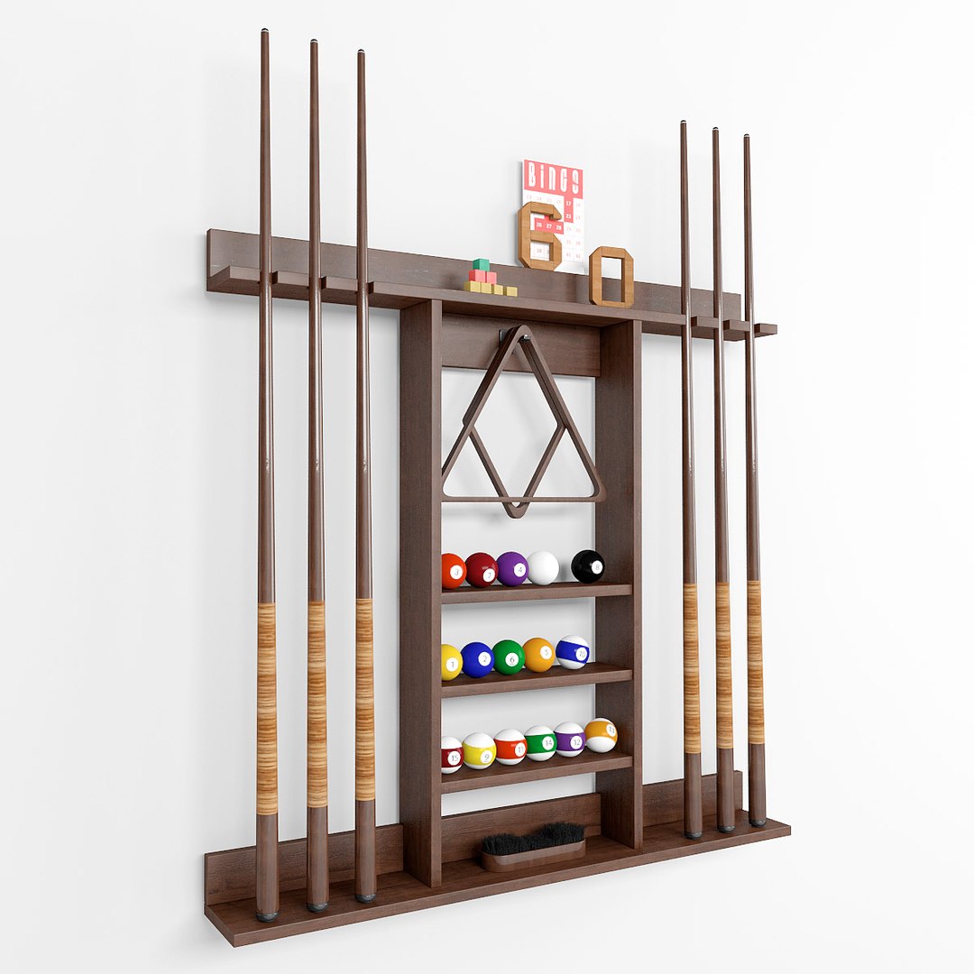 3d Model Cue Stick Storage Rack