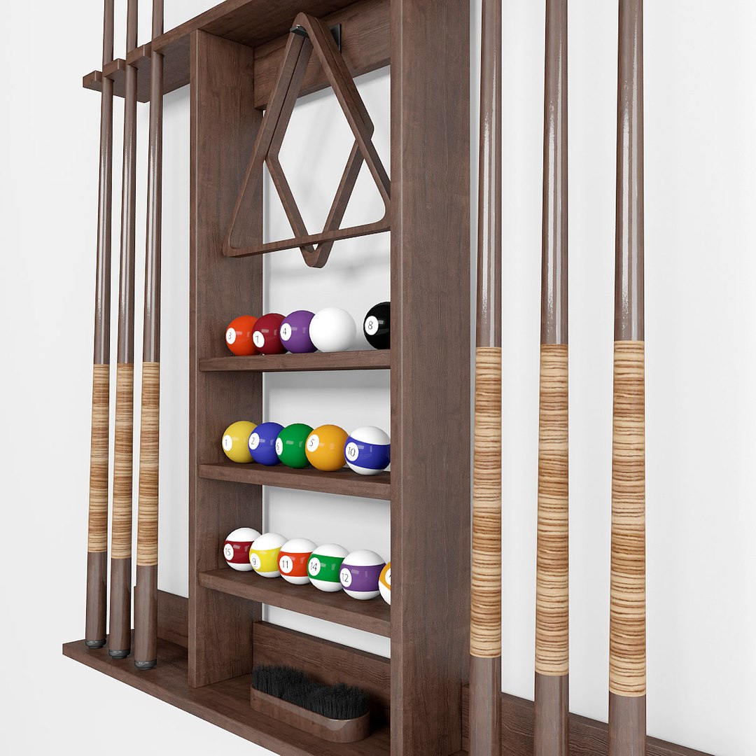 3d Model Cue Stick Storage Rack