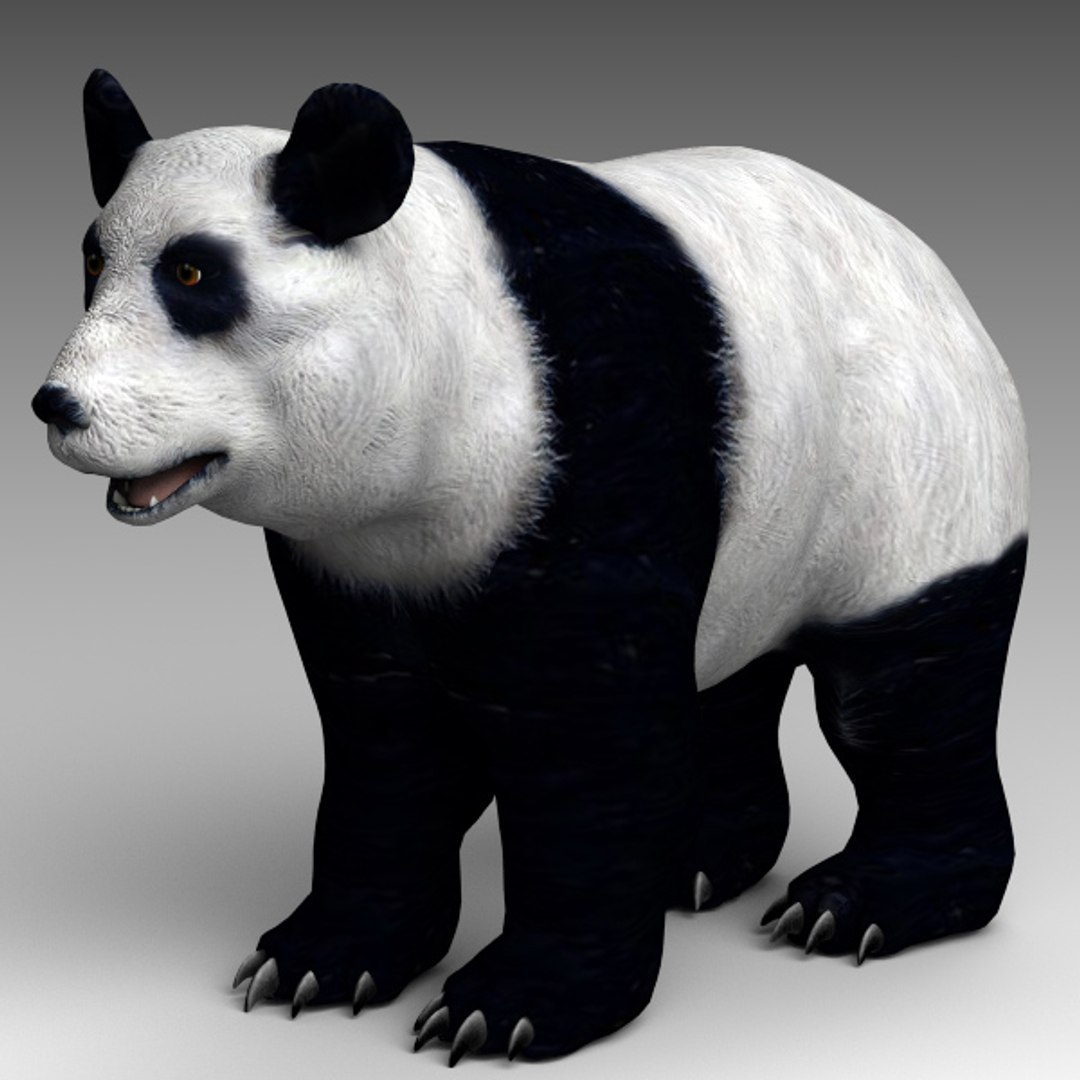 hand panda 3d model