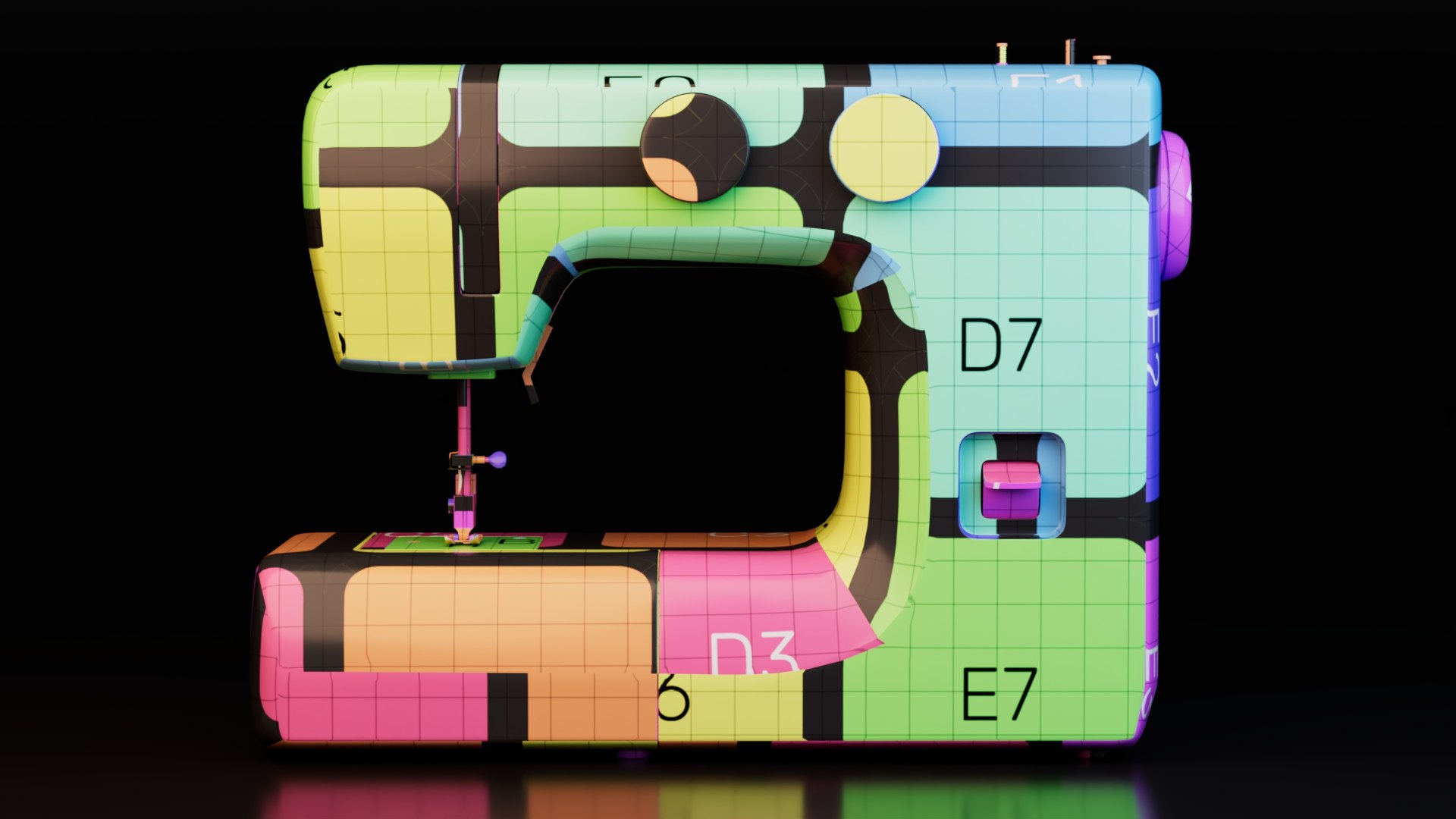 Sewing Machine 3D Model - TurboSquid 2420108