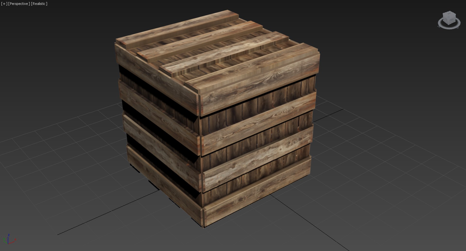 3ds max wooden box