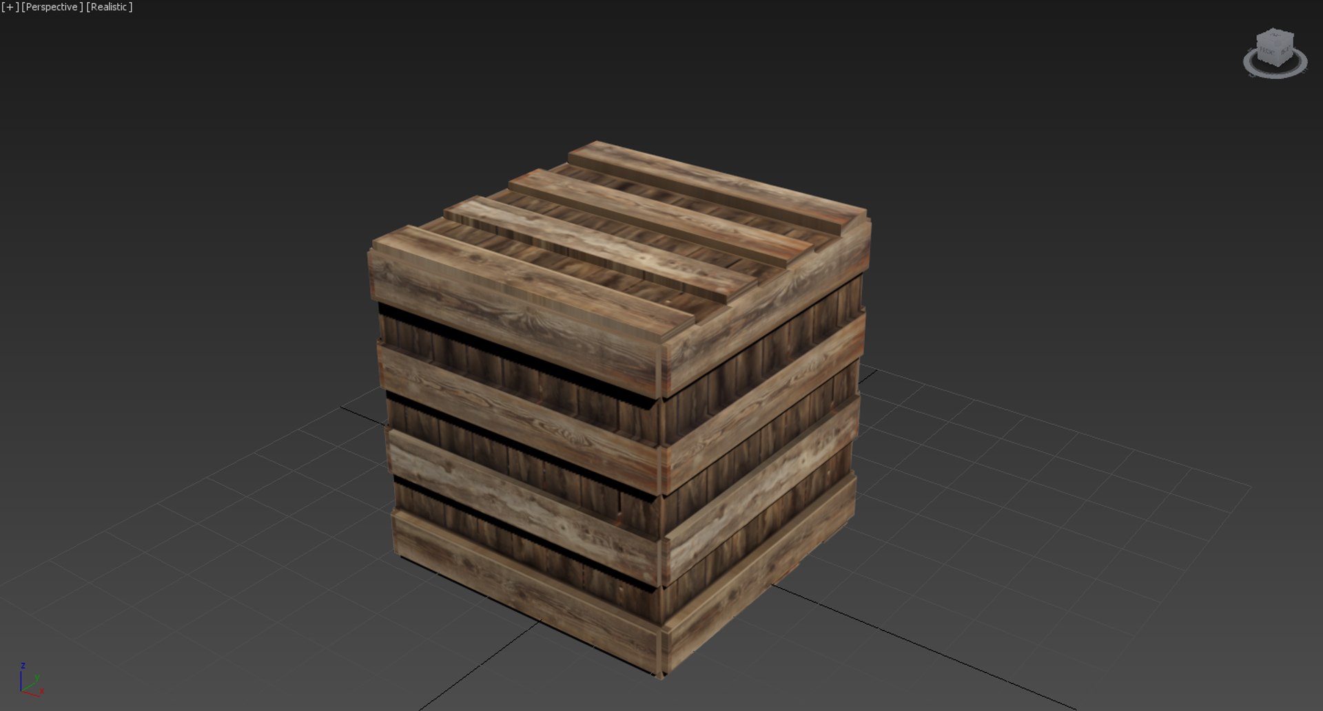 3ds Max Wooden Box