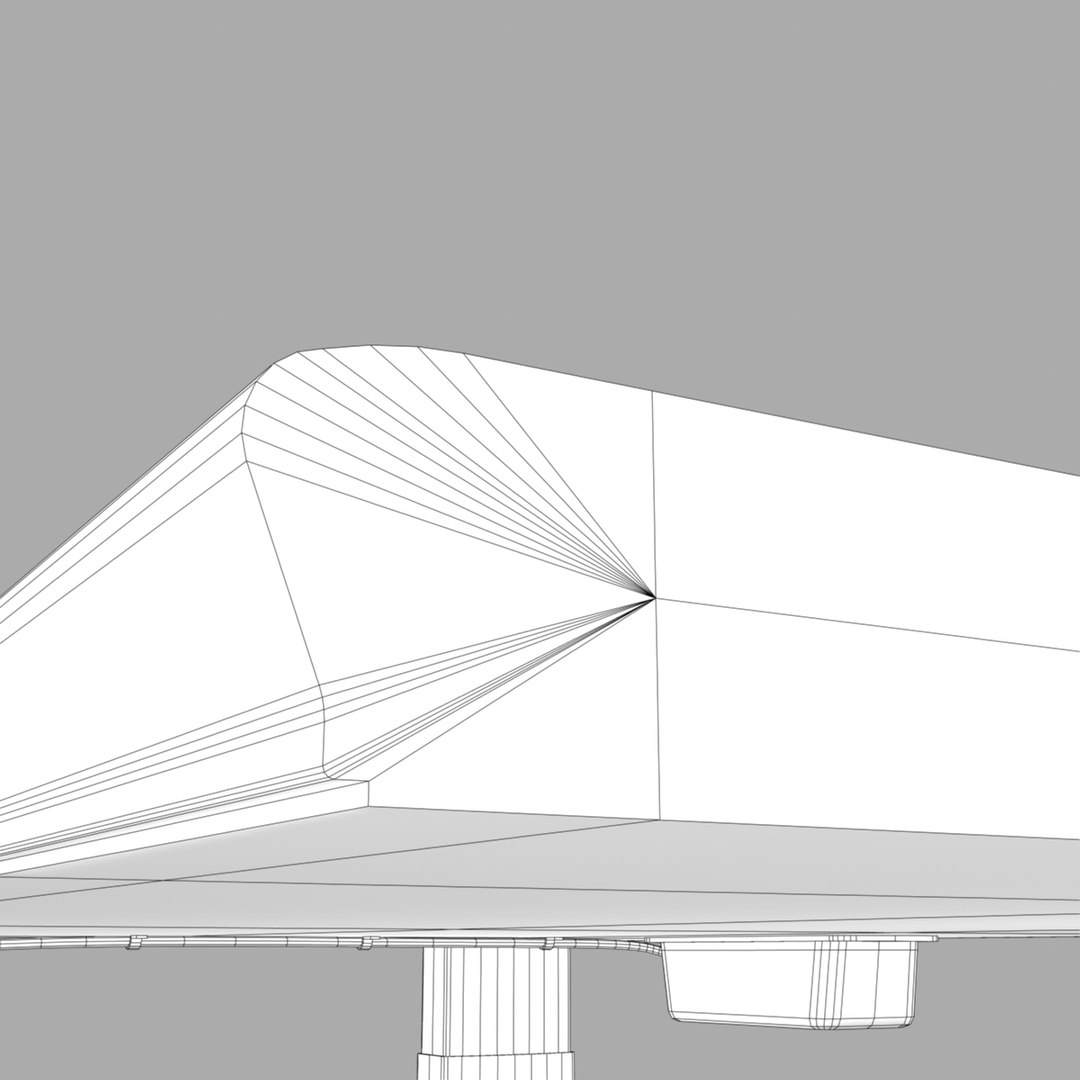 3d Office Wood Desk Adjustable-height Model