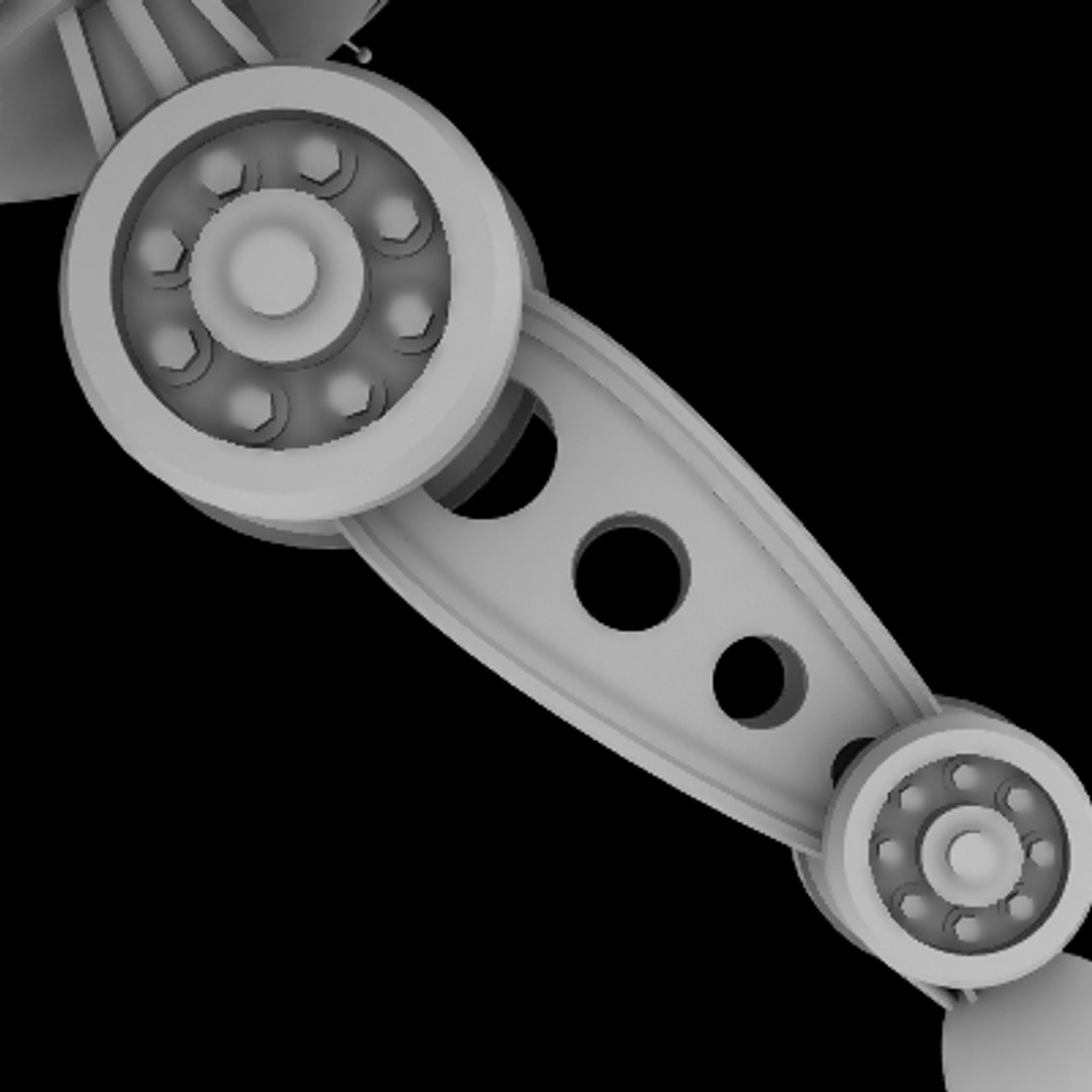 3d sci-fi robot leg