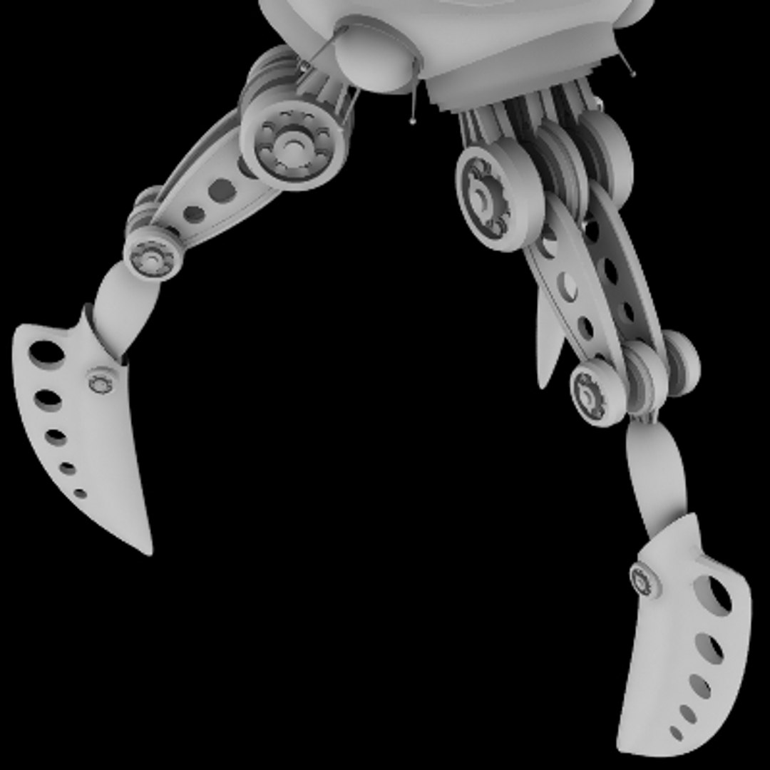 3d sci-fi robot leg