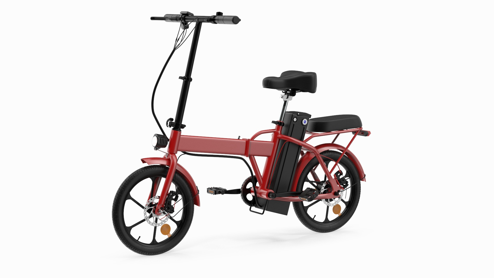 3D E-Bike With Removable Battery Red - TurboSquid 2193857
