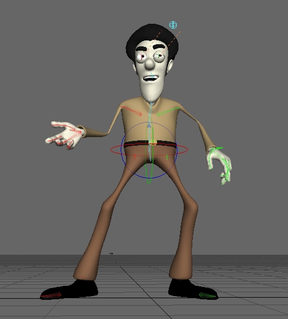 Man Character Rigg 3d Lwo